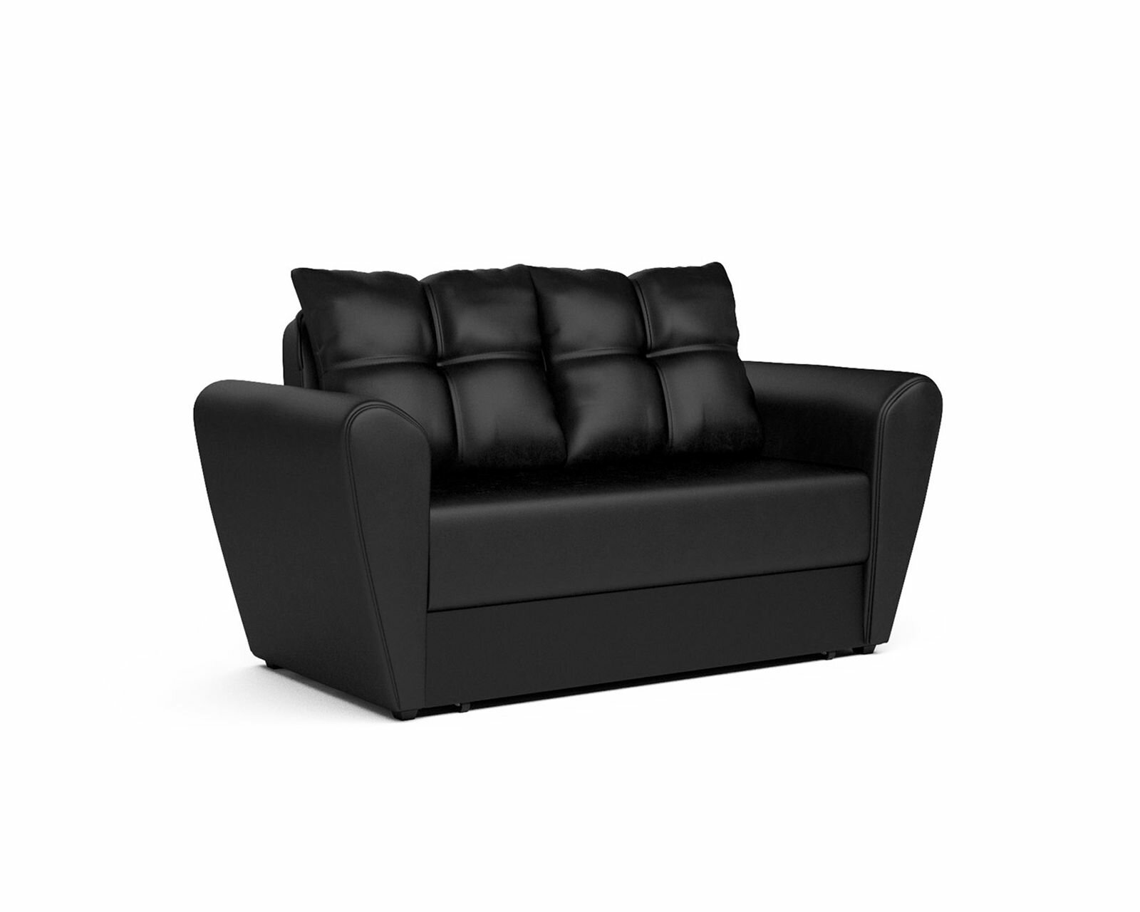 Диван Mebel-ars Квартет Экокожа Черный Размеры: Высота 900мм Глубина 820мм Ширина 1650мм