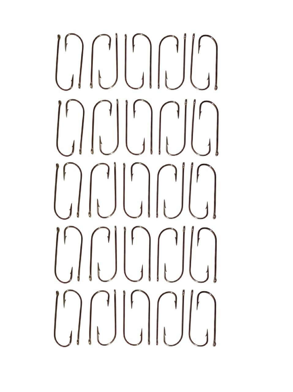 Крючки рыболовные никелированные 10х11х34-1 (кольцо) - 50 крючков