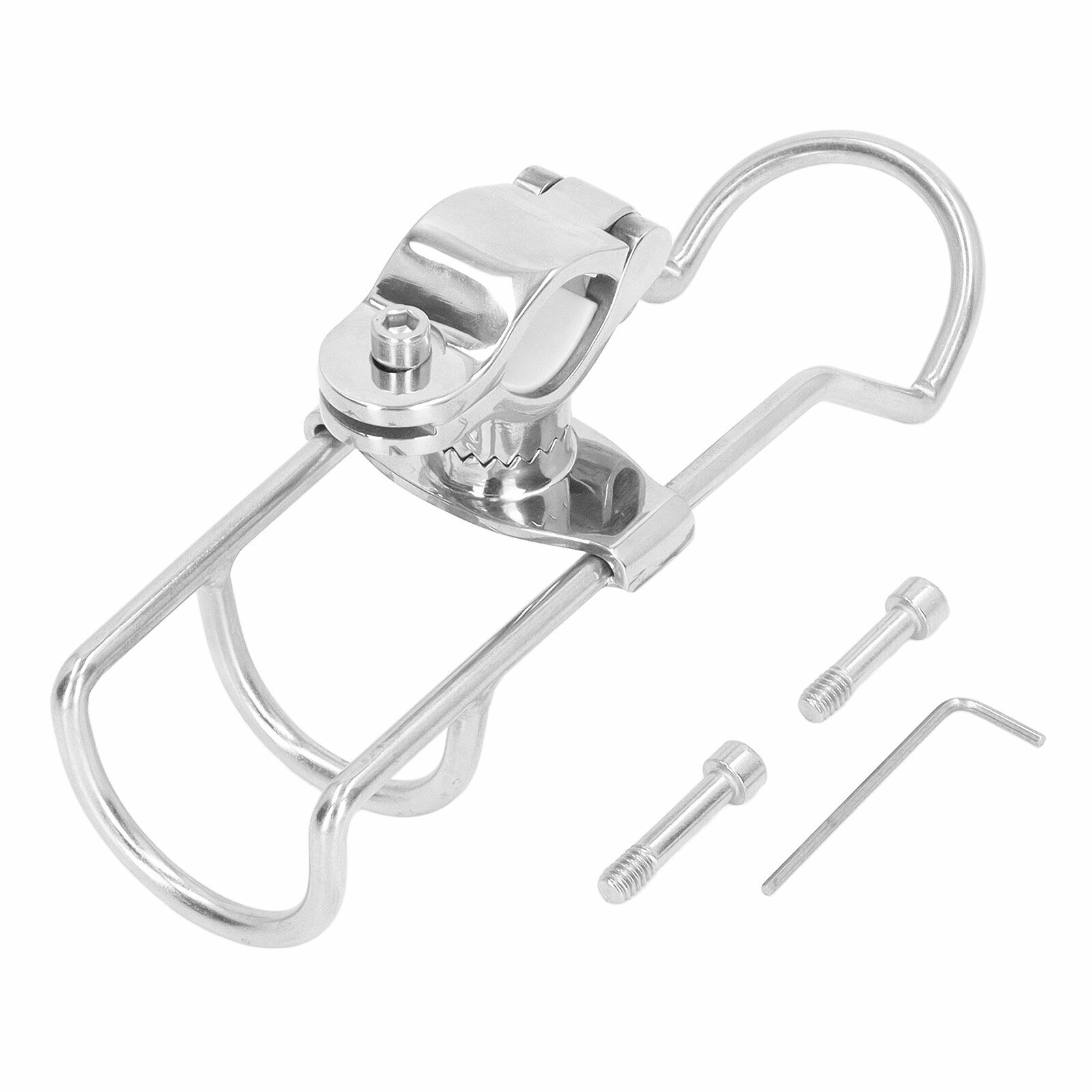 Регулируемый держатель для рыболовной удочки с креплением на направляющую, вращение на 360 градусов, изготовлен из нержавеющей стали 304, подходит для трубок диаметром от 22,2 до 31,7 мм.