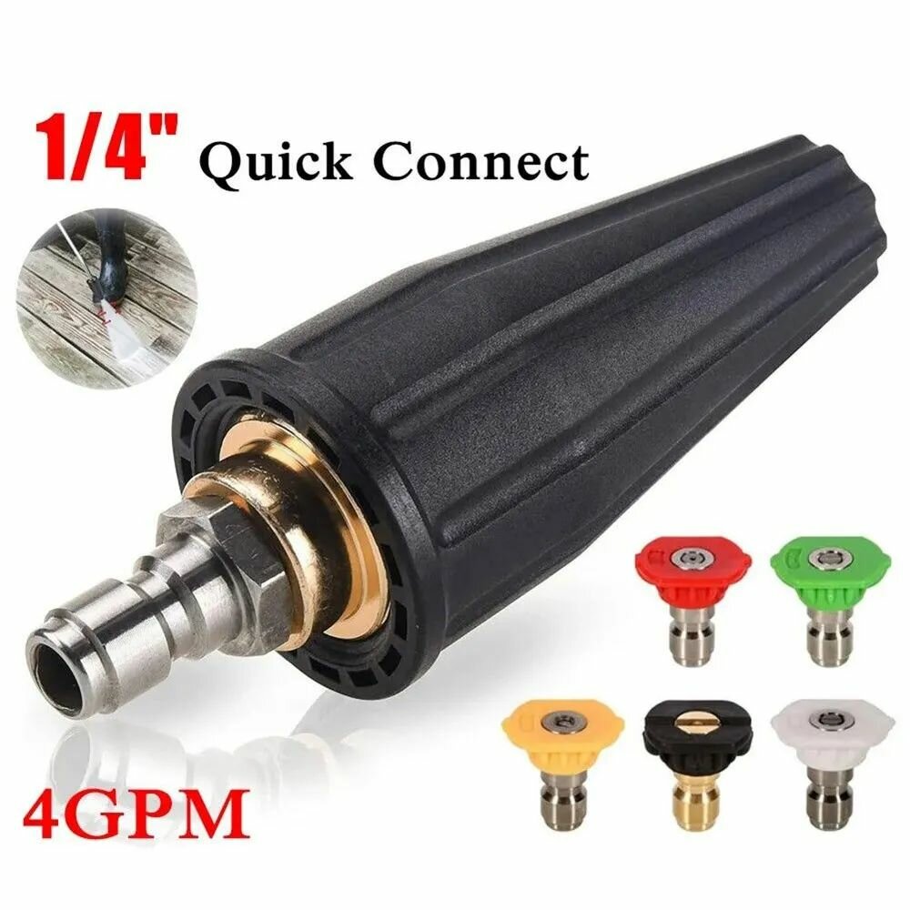 Набор 5 форсунок и грязевая фреза(турбонасадка)