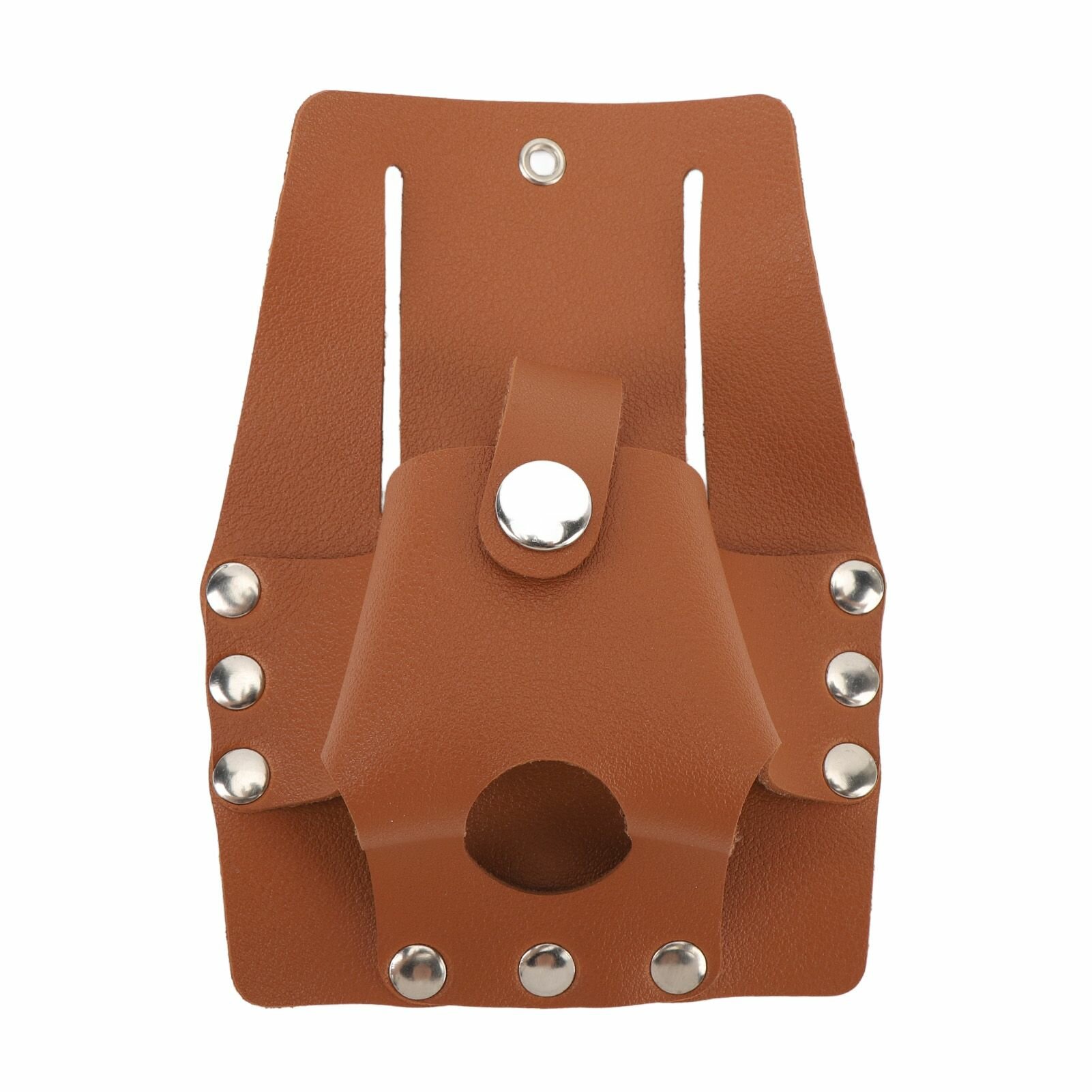 Держатель для рулетки из искусственной кожи, большая вместимость, застежка на пуговицы, держатель для рулетки на поясе, коричневый