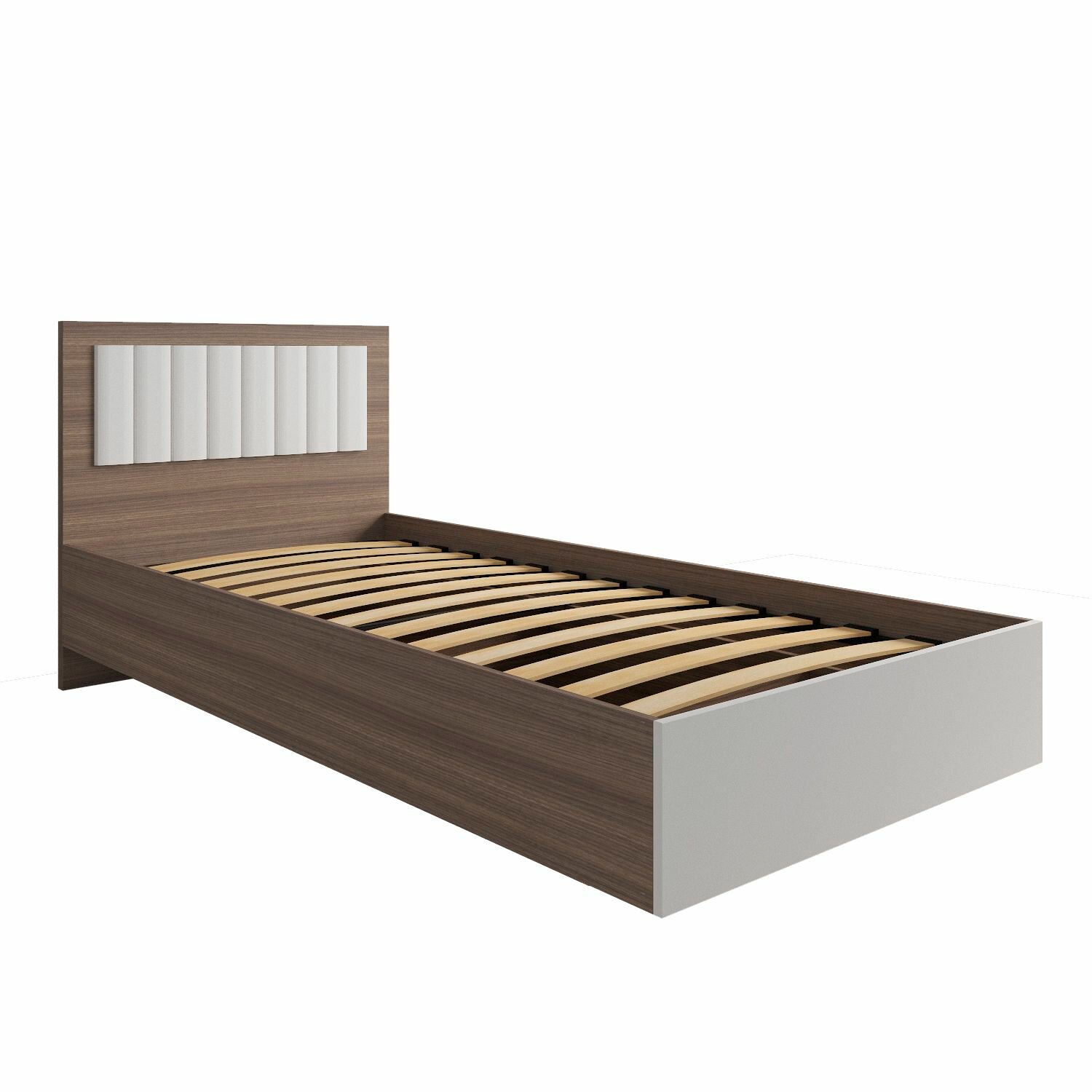 МС Роза / Кровать 900 Ройс Белый софт (Базовая комплектация) (ДСВ)