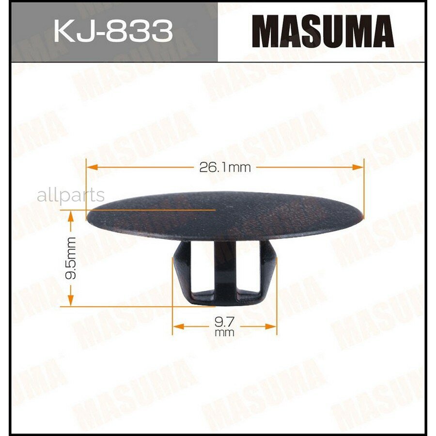 MASUMA KJ833 клипса!\ Mitsubishi ASX/Carisma/Colt/Galant/Lancer/Outlander 91>