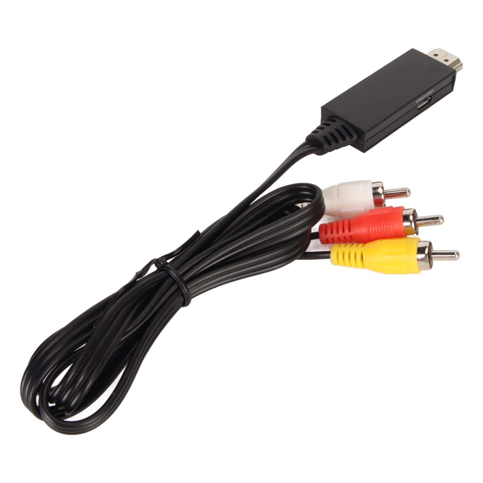 HDMI в RCA конвертер, 5W, для подключения к старым телевизорам, Plug and Play