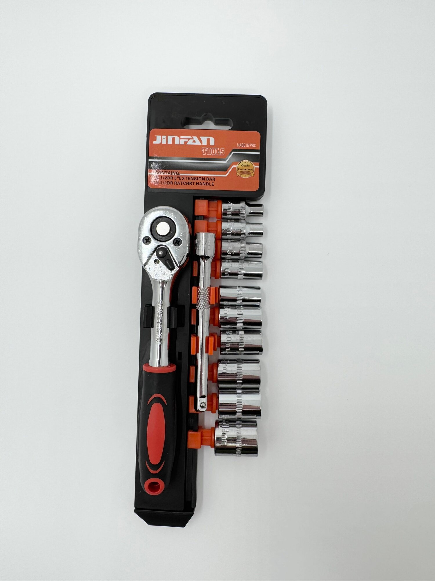 Набор головок 10 шт с трещоткой и удлинителем 1/4