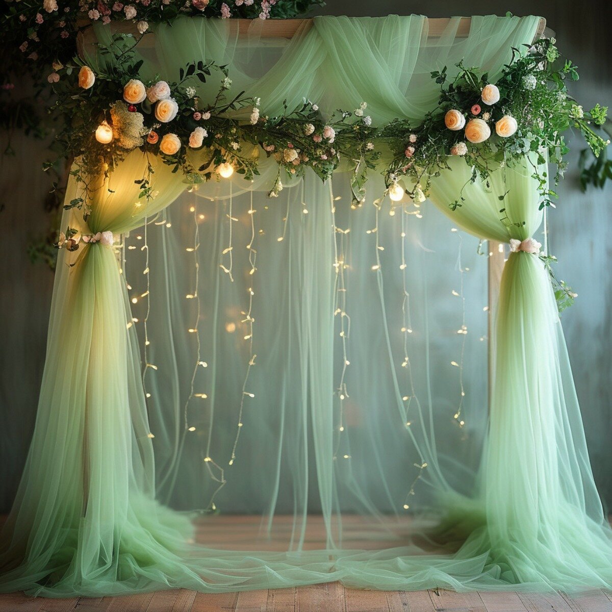 Gauze свадьба сетки открытый свадьба партия украшение фон свадьба арка стул занавес сетки