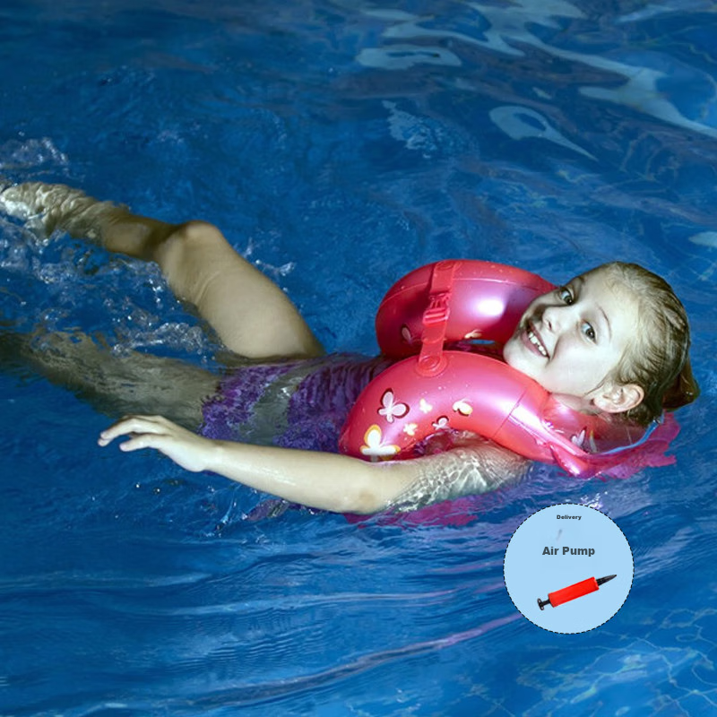 Yonglebao, 7th Generation Snake-Shaped Swim Ring, Children's Thickened Ring-Type Inflatable Swimming Ring, Red M Size, Double/3 Air Chambers Randomly Sent