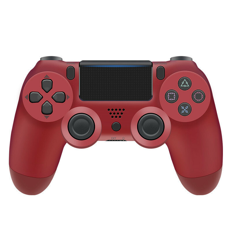 High-performance p4 game controller wireless bluetooth connectivity with shock feedback and comfort grip red