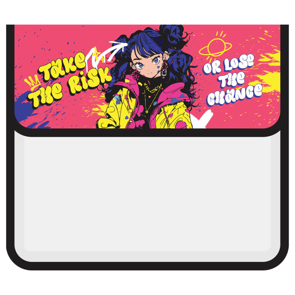 Папка для тетрадей 1 отделение, ArtSpace "Cheeky girl", А5, пластик, на липучке, 380248