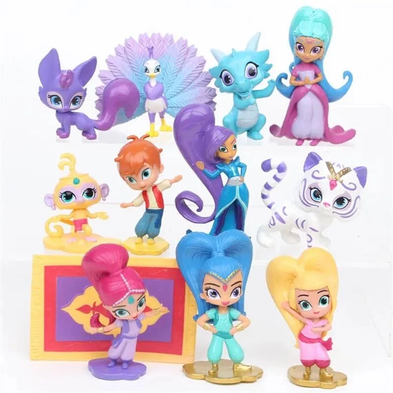 Набор фигурок Шиммер и Шайн / Shimmer and Shine 12шт (4-7см)
