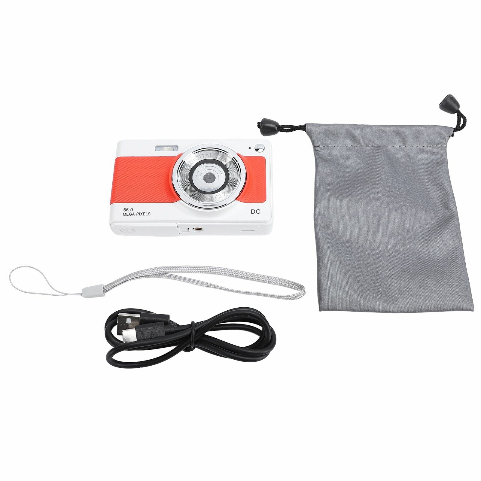 Цифровая камера 56 МП, видео 1080P HD, экран 2,8 дюйма, 8-кратный зум с автофокусом, компактная камера для детей, подростков и студентов