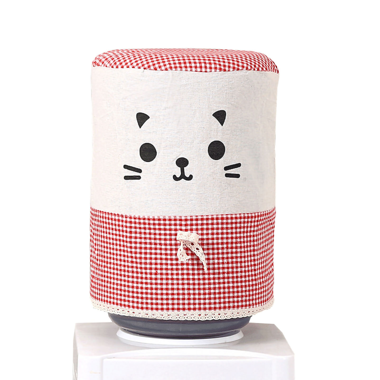 Красная крышка диспенсера для воды, высота 13,39 дюйма x диаметр 11,02 дюйма, многоразовый пылезащитный чехол для ведра для домашнего офиса, милый и компактный дизайн