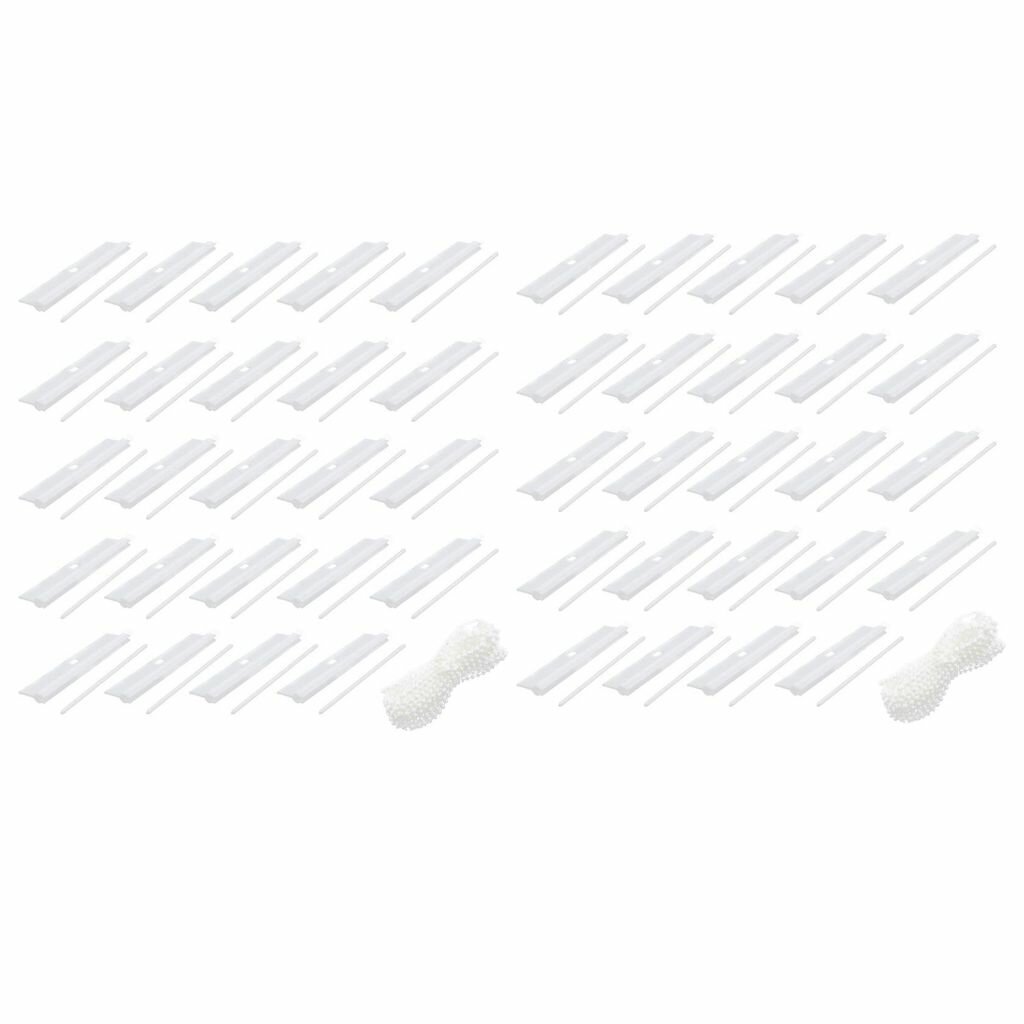 2 комплекта жалюзи диаметром 89 мм, подвесная деталь без швов, белая цепочка из бисера, аксессуары для штор длиной 10 м