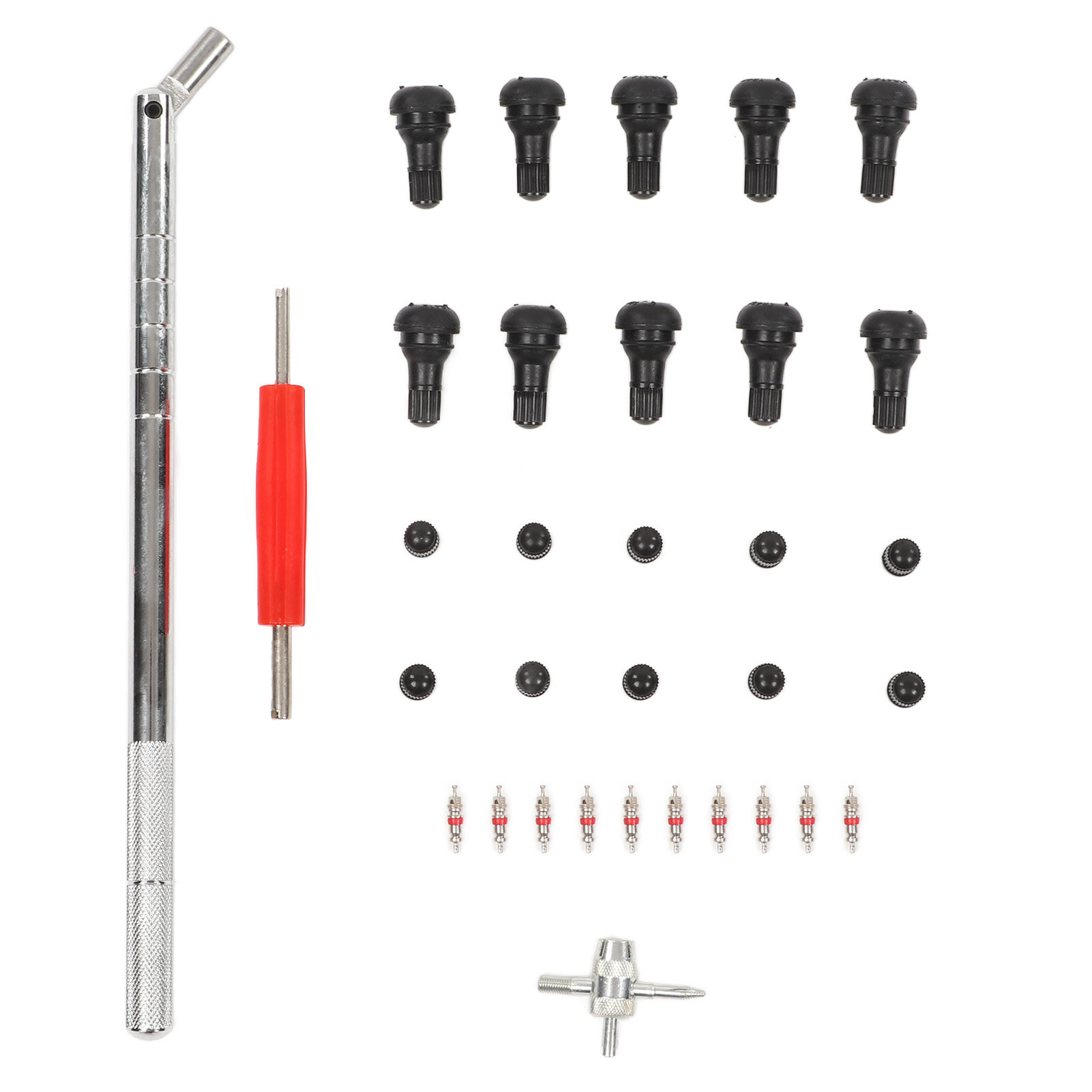 33 Pcs Tire Valve Stem Repair Tool Puller Installer Remover Kit for RV Car Bike Motorcycle