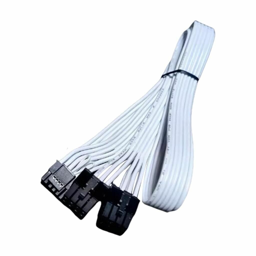 Кабель PCIE 5.0 16AWG, два 8Pin к 16Pin 12VHPWR для стабильного питания, Белый