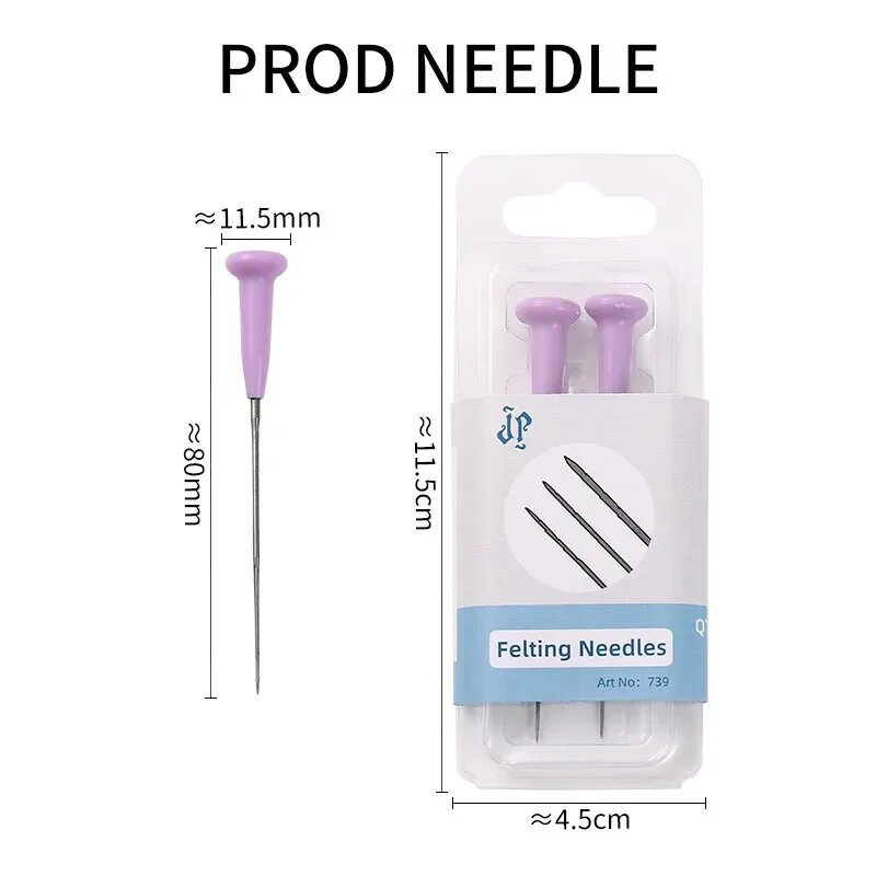 2 шт./компл, иглы для валяния из шерсти, фиолетовая пластиковая ручка, игла для почки, инструменты для рукоделия, набор игл из фетра для рукоделия