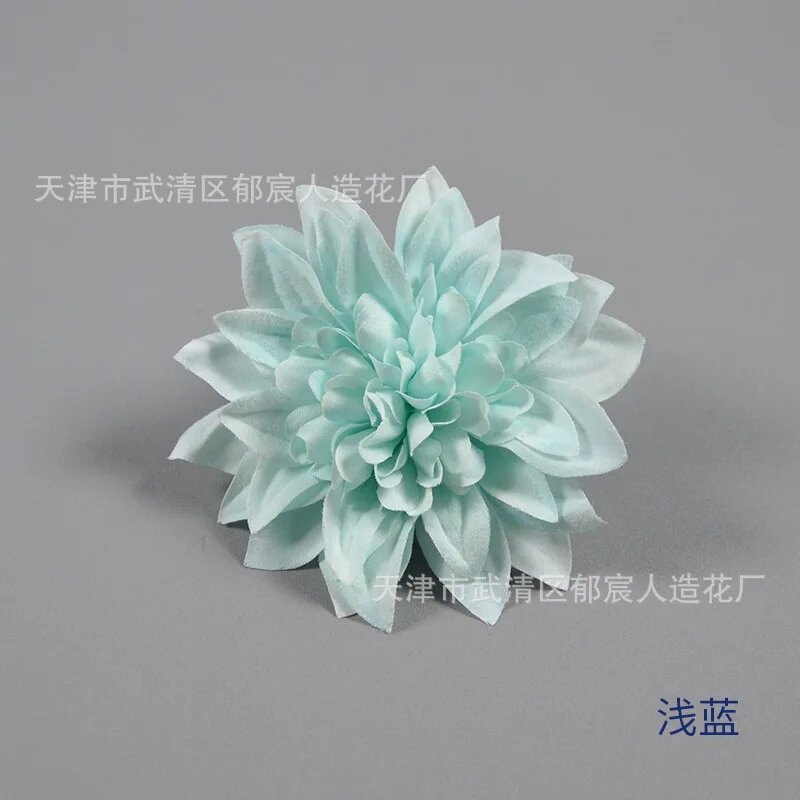 Искусственные цветы георгины Wusmart, шелк, 10 шт. Светлый синий