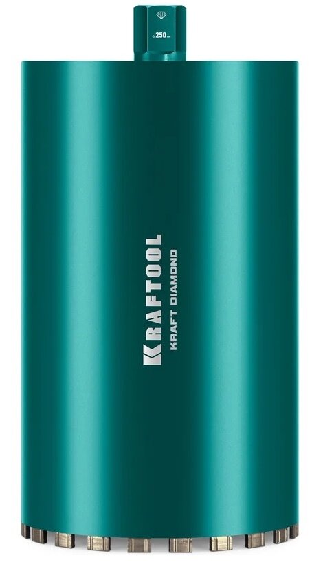 Алмазная коронка по железобетону 250 мм, микроудар KRAFTOOL 29825-250