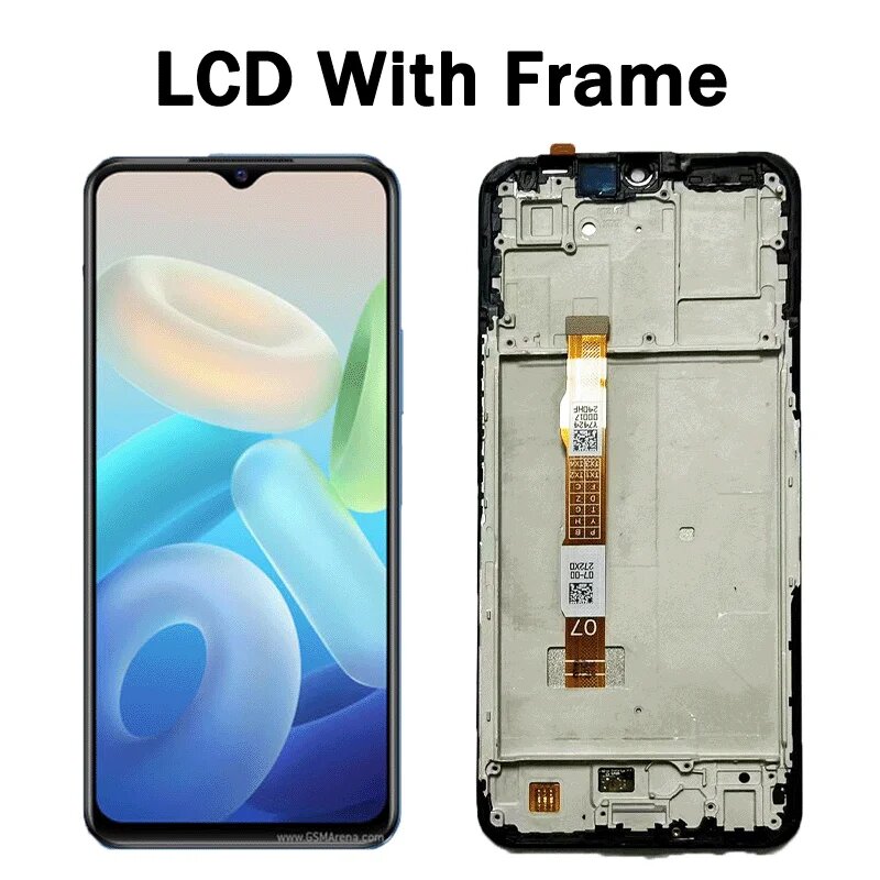 6,58-дюймовый IPS ЖК-дисплей для Vivo Y55 5G, ЖК-дисплей с рамкой, сенсорный экран, LCD With Frame