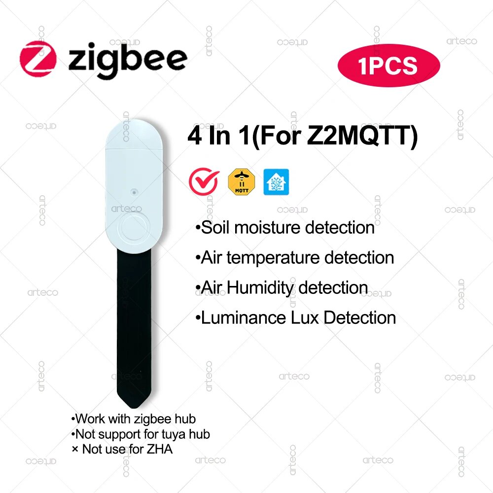 Датчик почвы Zigbee 4 в 1 (Z2MQTT)