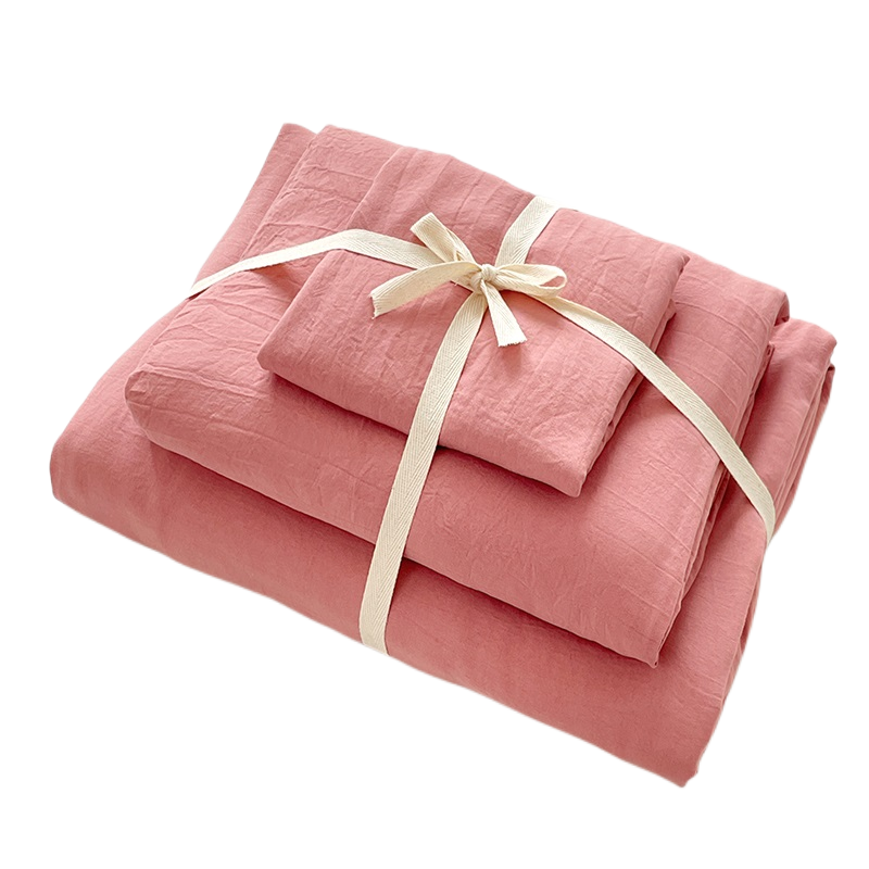Комплект постельного белья SASSENSI одноразового использования, ultra-soft pleated washed cotton -