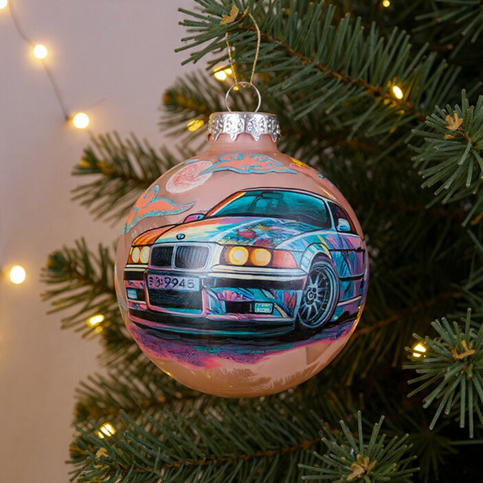 Новогодняя игрушка BMW , елочная игрушка