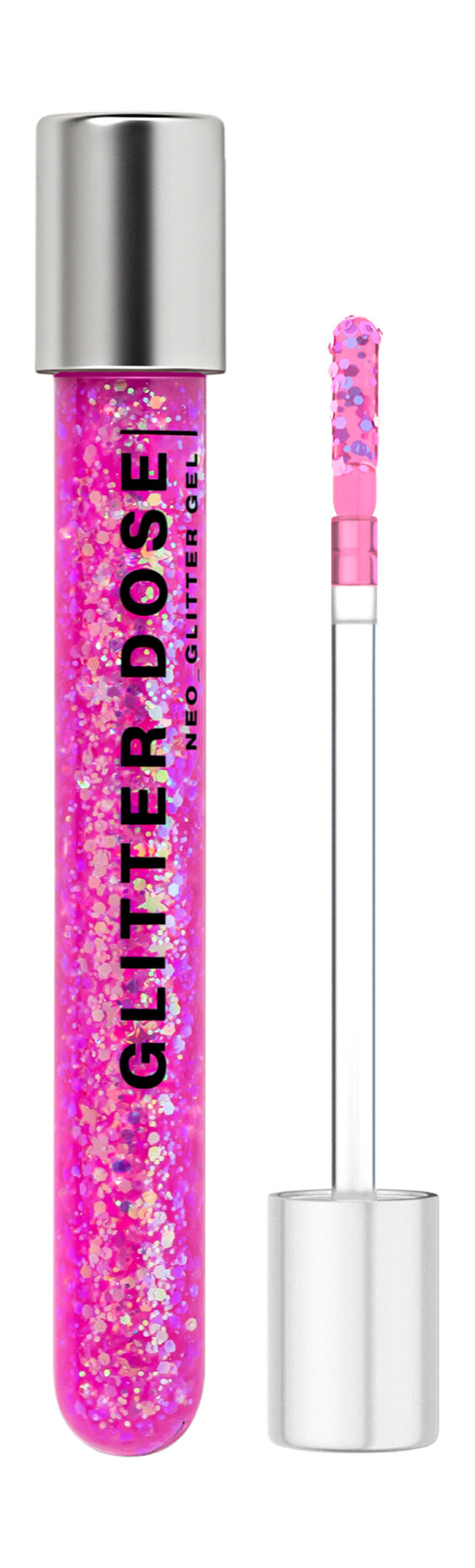 INFLUENCE BEAUTY Глиттер для лица Glitter Dose на гелевой основе, 6 мл, 04 Розовый