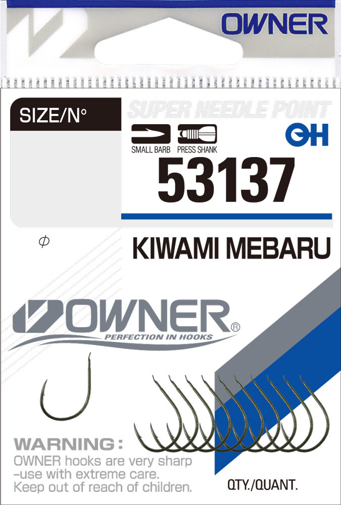 OWNER Крючок Kiwami Mebaru green №4 10шт