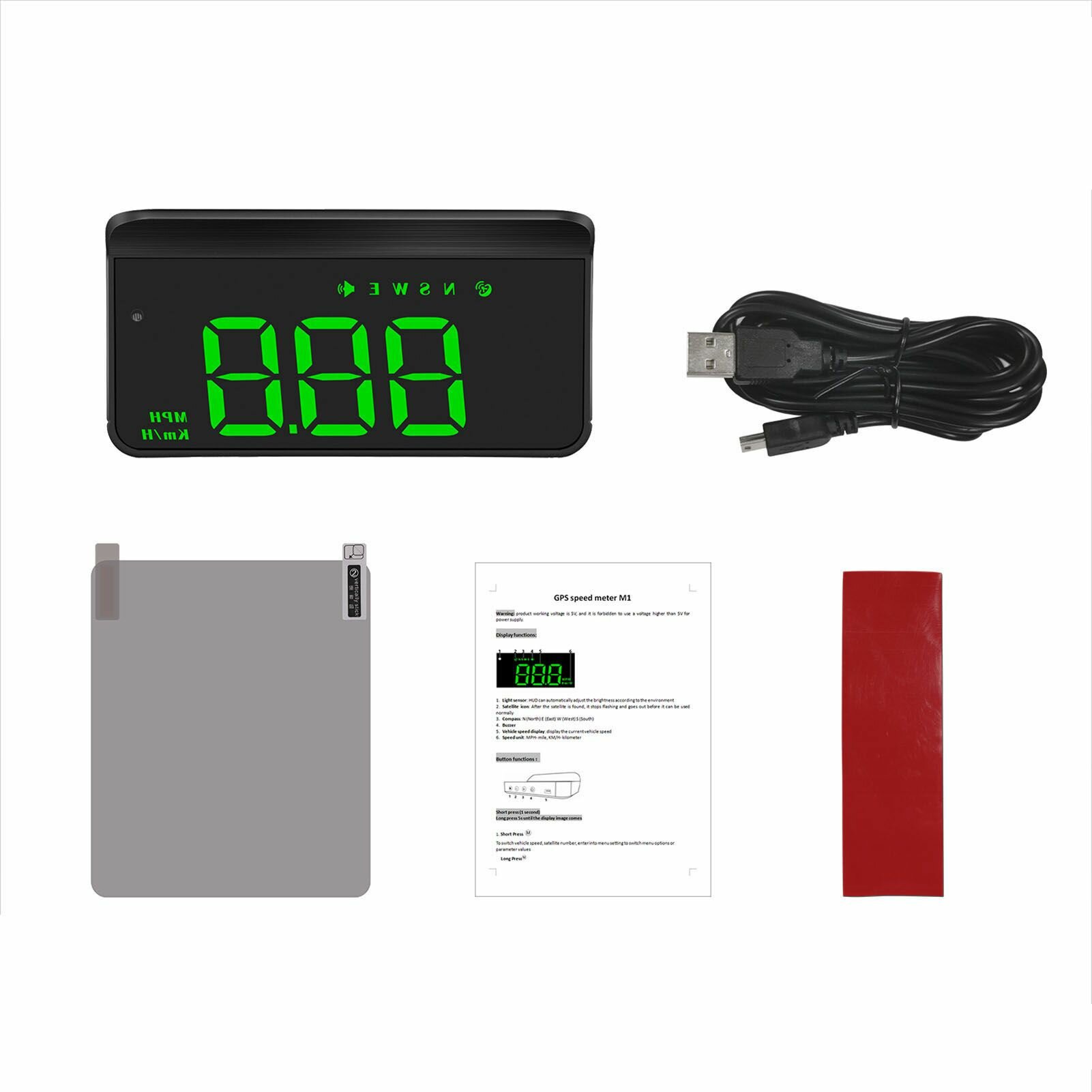 3.5" HUD дисплей с GPS и сигнализацией усталости