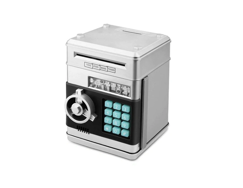 Combination Lock Password Safe Money Box Code Key Coins Cash Saving Piggy Bank, Color: black, silver, red, pink, blue, Battery: 3* AA battery (not included), Item Size: 185* 120* 120mm, Package Size: 190* 130* 130mm, Package Weight: 570g, 1* Saving Box
