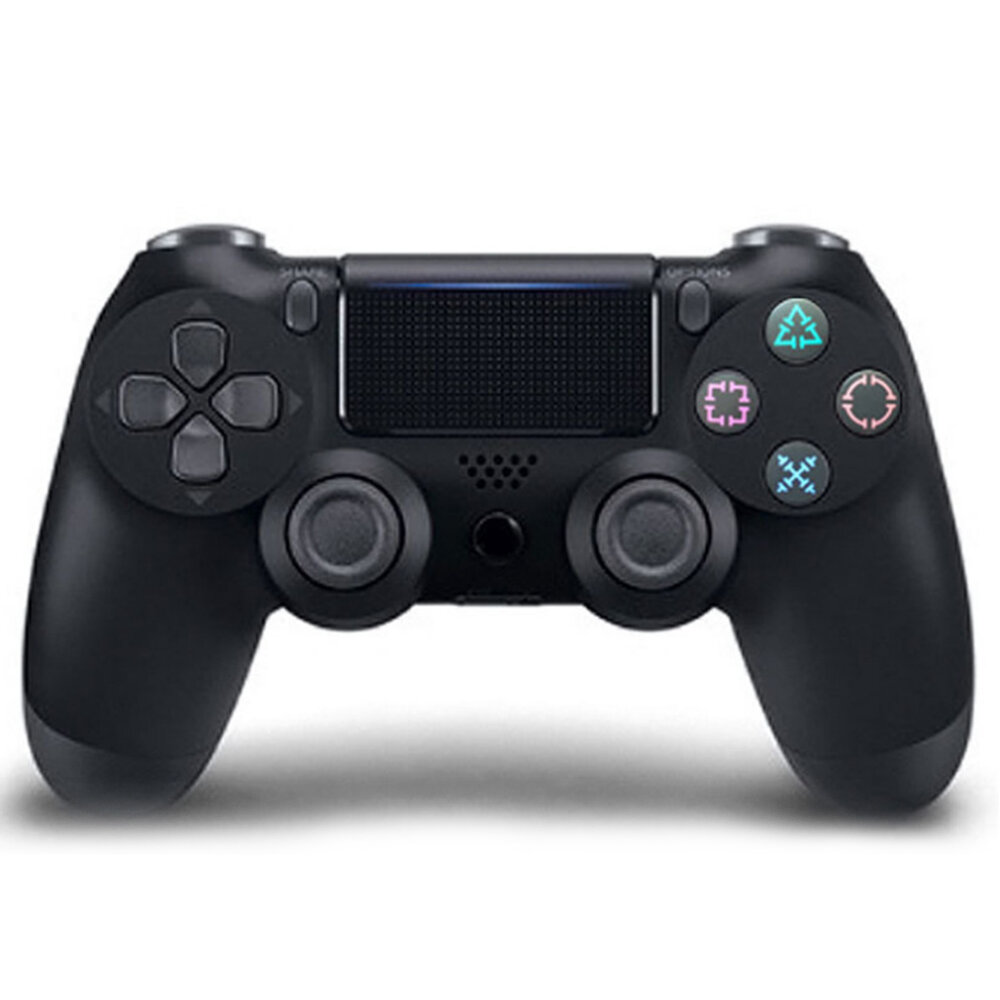 Геймпад Dualshock 4 для PS4 / PS4 Slim / PS4 Pro / PC, материал ABS, цвета Черный, белый, синий, красный (доступны опционально), батарея 600mah, вес упаковки 305g, размер упаковки 162*98*52mm, в комплект входят 1 геймпад и 1 кабель для зарядки