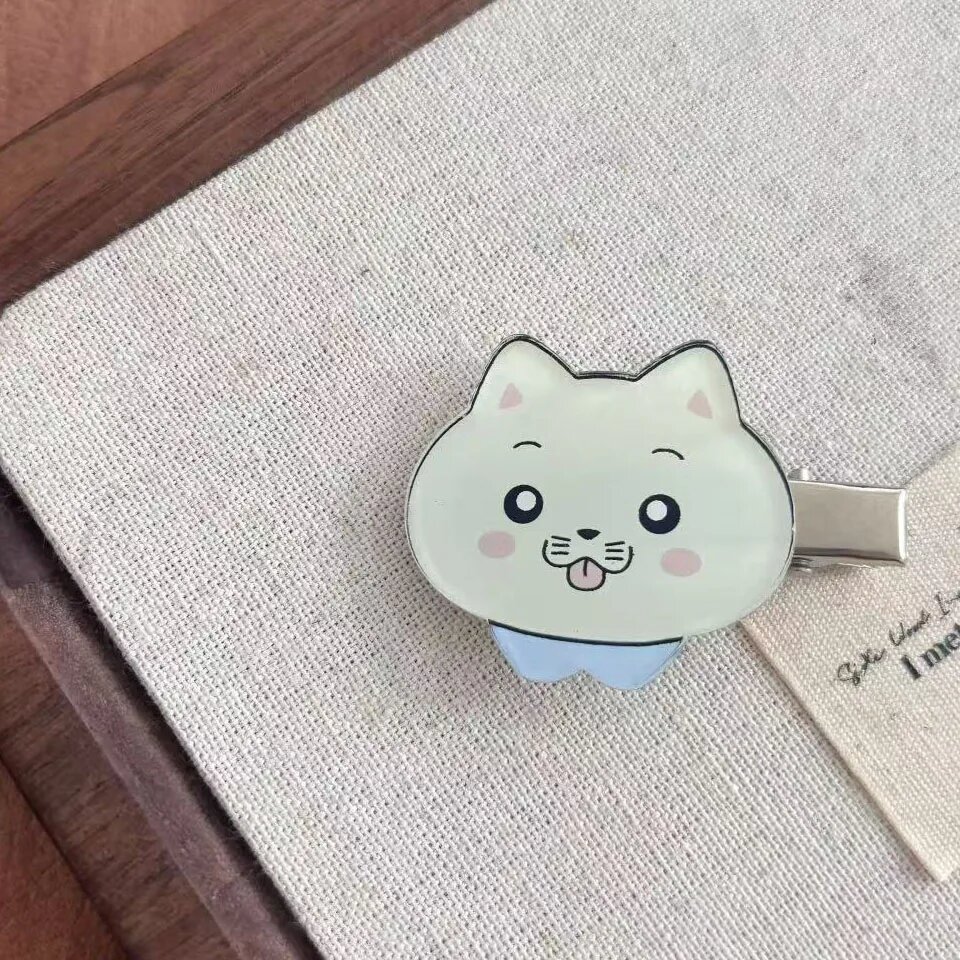 Заколка для волос Кот, синий цвет
