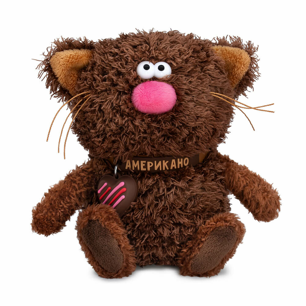 Игрушка мягкая BUDI BASA Кофейные коты "Валентинки Котенок Американо", размер 12 см