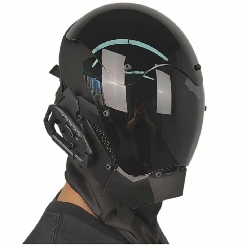 Реальная тактическая защитная маска CS на все лицо, реквизит mecha mask, реквизит для танцев на Хэллоуин