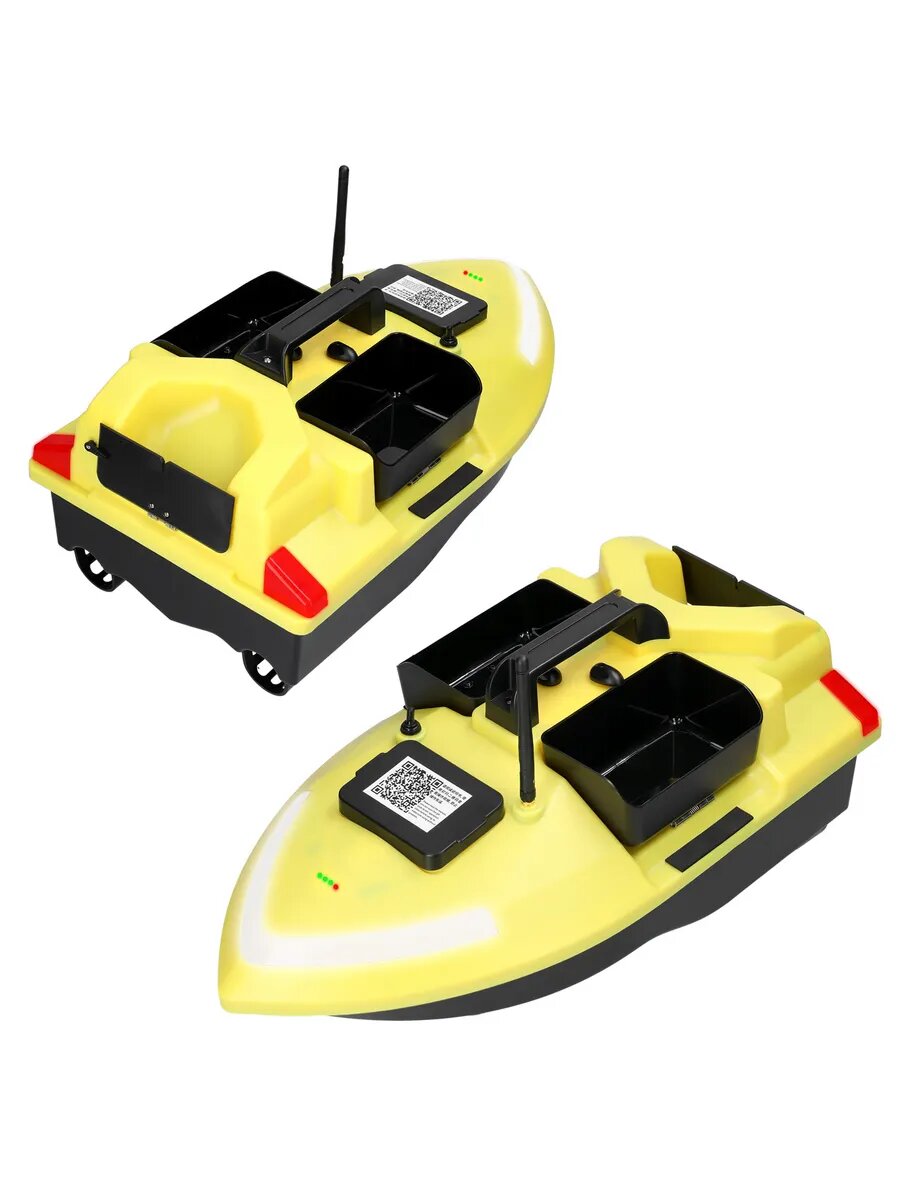 Лодка для рыбалки с GPS, управление 500м, двойной мотор