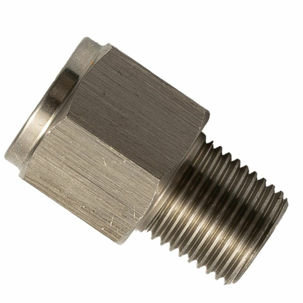 Переходник для манометра из нержавеющей стали с наружной резьбой NPT 1/8" на внутреннюю резьбу M10x1.0 для измерения давления масла