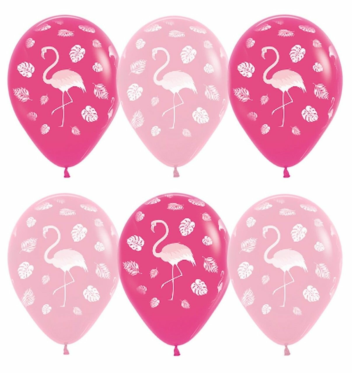 Воздушный шар Фламинго и листья пальмы 10шт