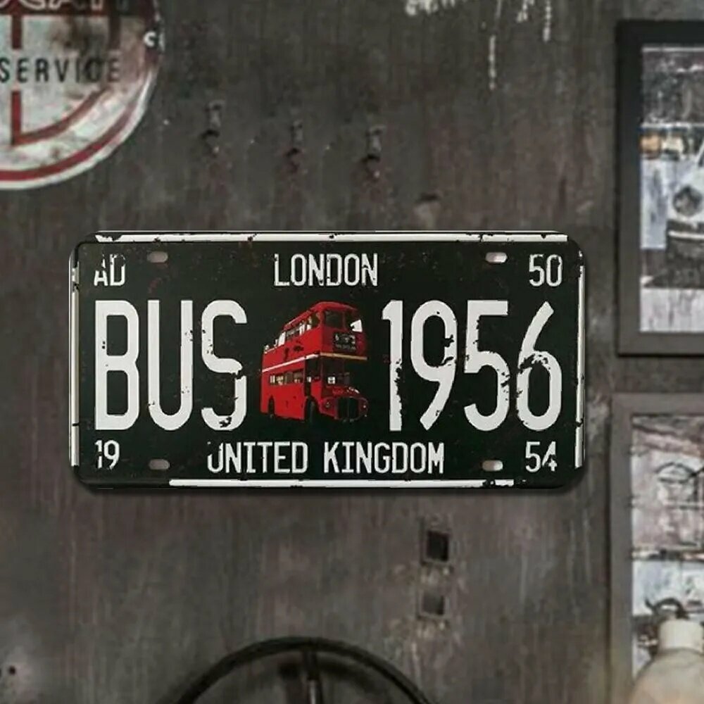 Винтажная металлическая пластина, номерной знак, прямоугольная железная картина, домашний декор 30x15 см