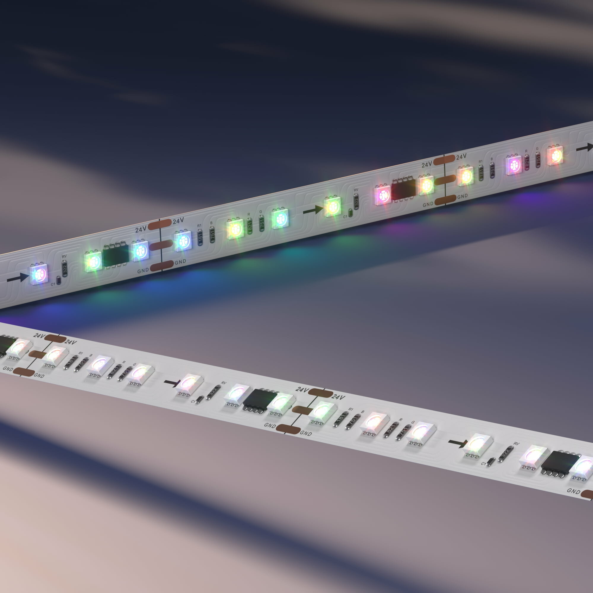 ShopLEDs Светодиодная лента SL-SPI-RGB 24V (3535, 540 LED, WS2812B) (SPI-RGB), 5м