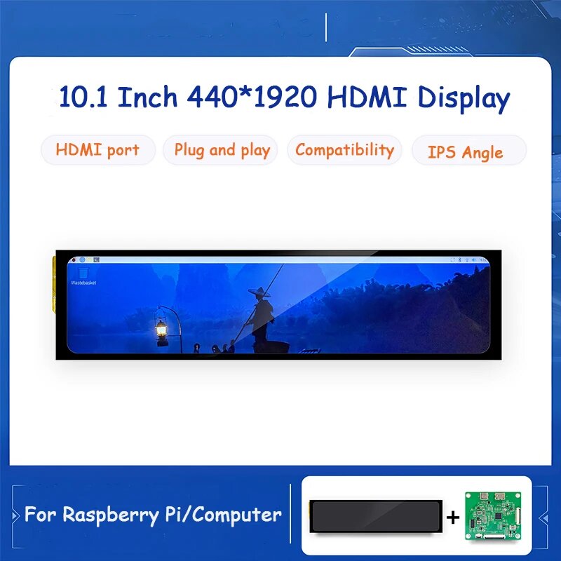 10,1-дюймовый 440*1920 IPS HD-MI дисплей TFT ЖК-модуль сенсорный экран для Raspberry Pi