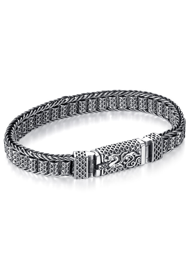 Браслет для гадания, YM S925 Серебро Молитвенное колесо Плетеный Мужской Фортуна