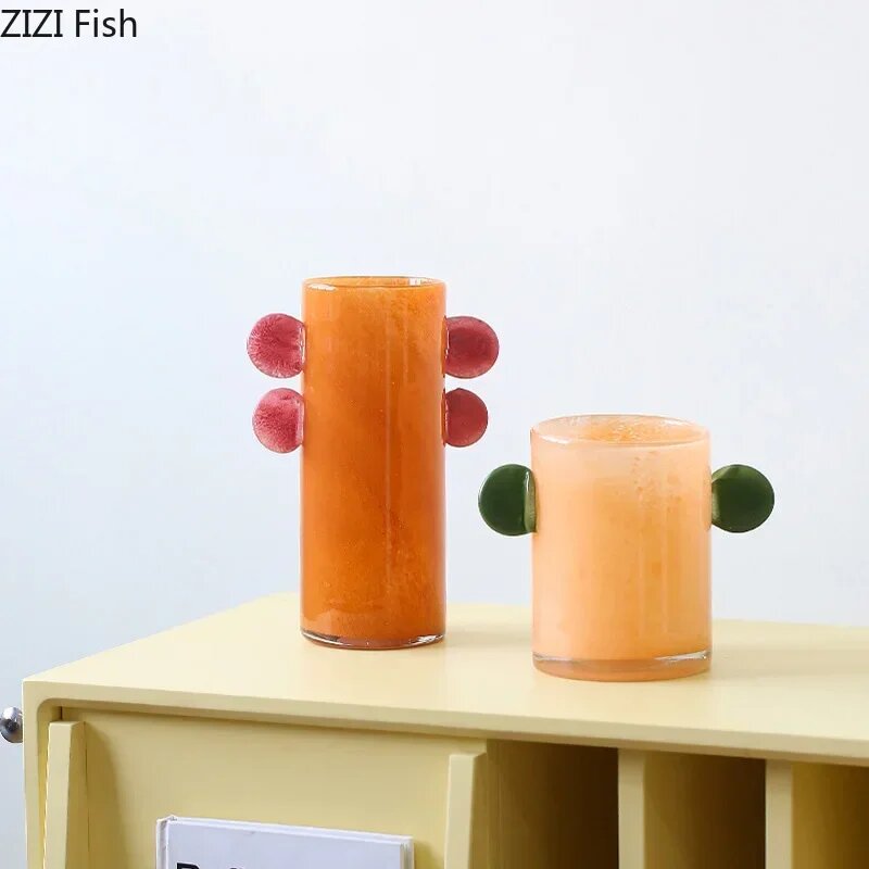 Градиентная стеклянная ваза ZIZI FISH Оранжевый, CГрадиентная стеклянная ваза ZIZI FISH Оранжевый, C