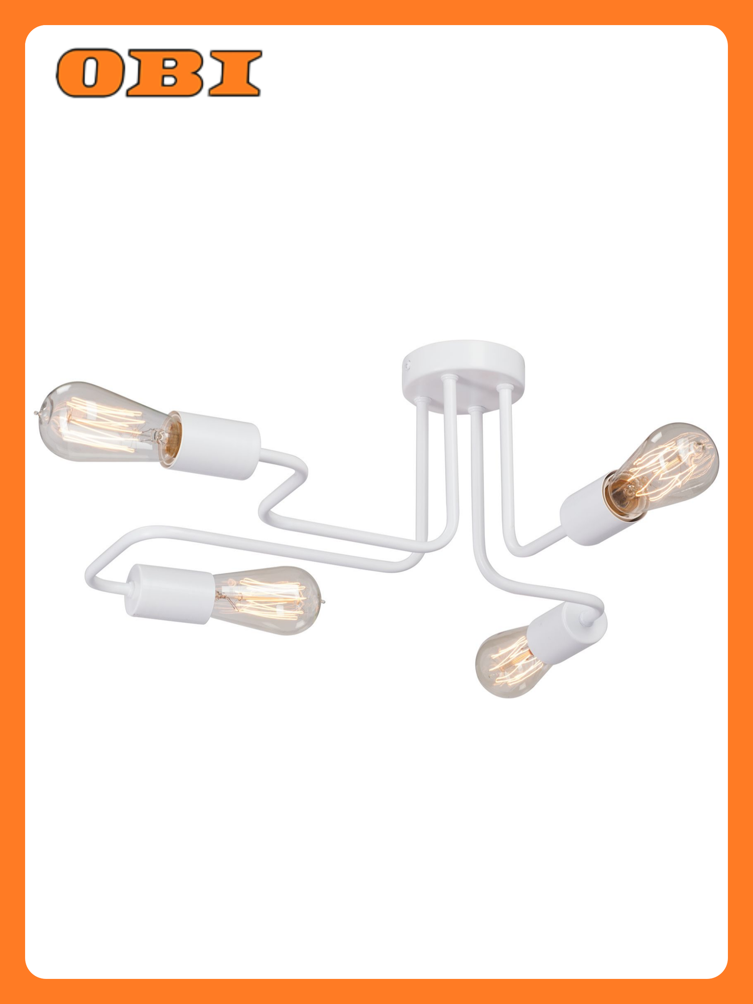 Потолочная люстра Vitaluce V4196-0/4PL белая 4ХE27Х40Вт