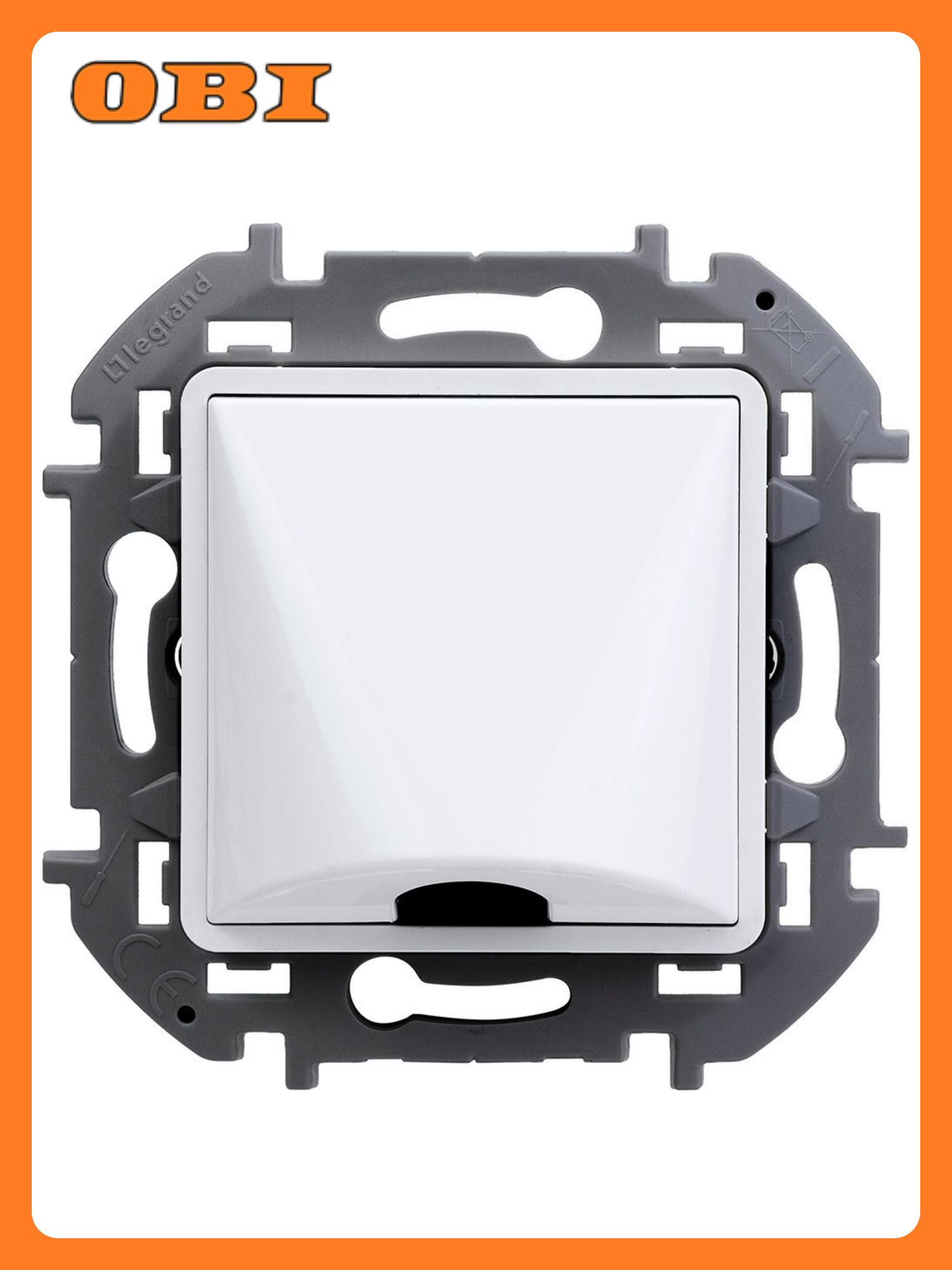 Вывод кабеля Legrand Inspiria, белый, зажим, для надежной электропроводки