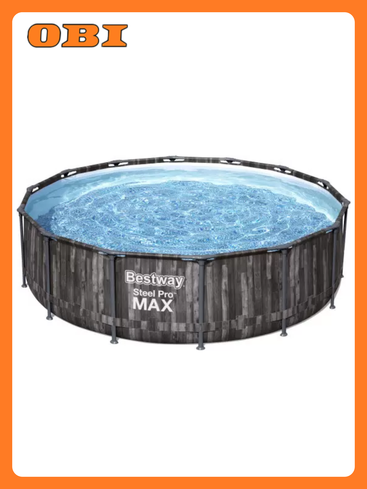 Бассейн каркасный круглый Bestway Steel Pro Max, 427х427х107 см