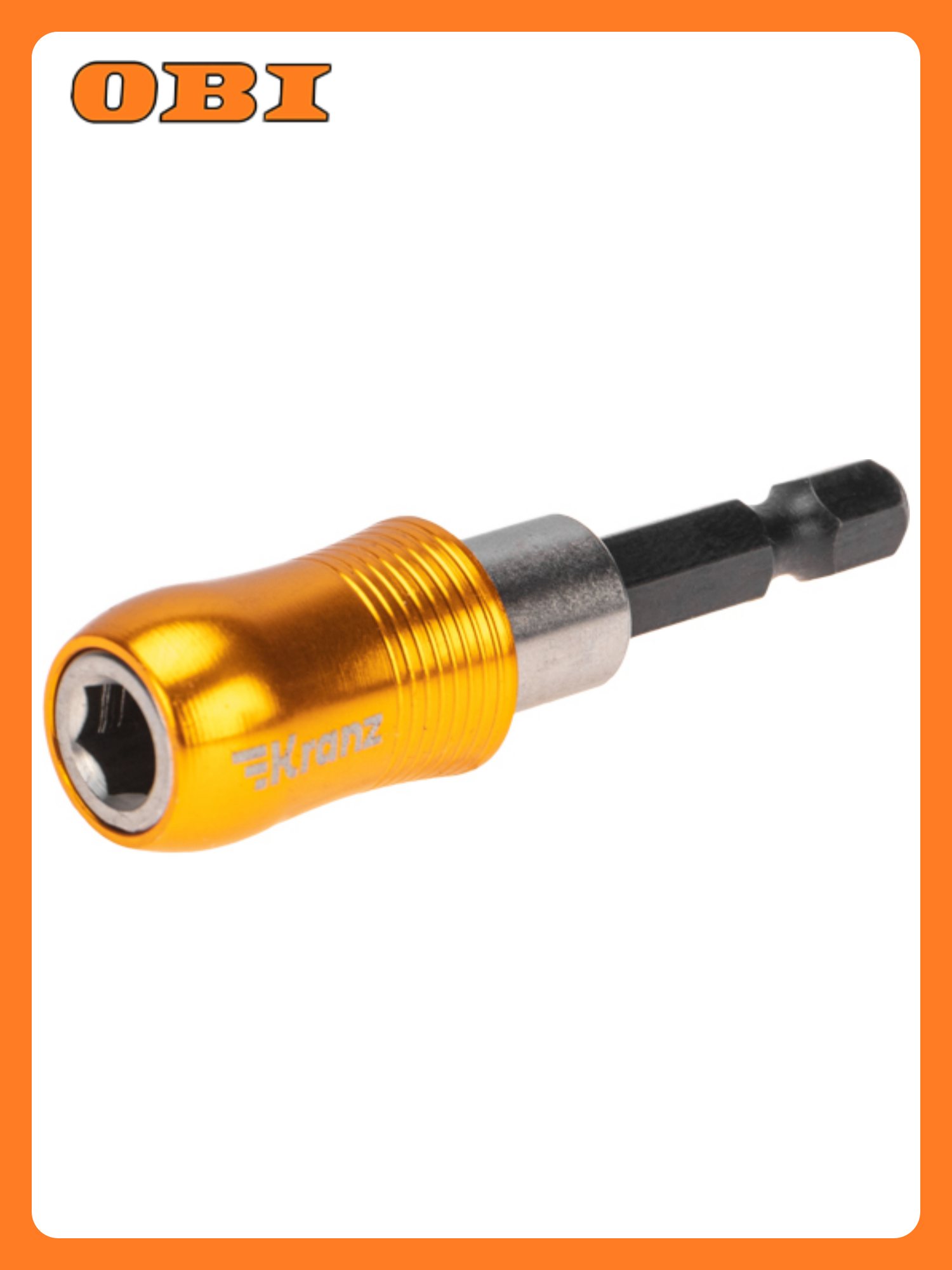 Адаптер для бит KRANZ, магнитный, быстросменный, 1/4", 60 мм