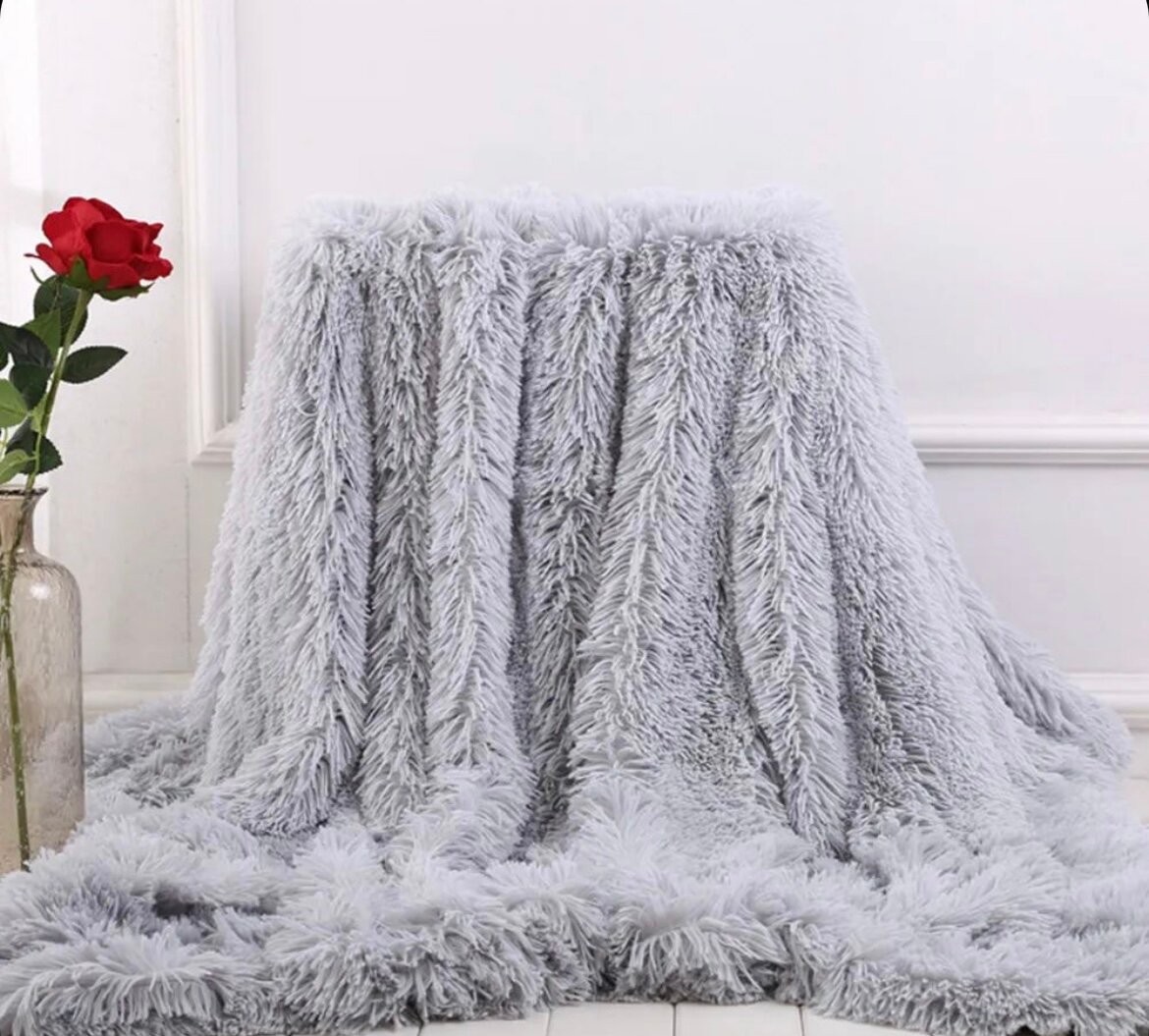 Плед-покрывало "Травка", искусственный мех, двухсторонний, 220 x 240 см