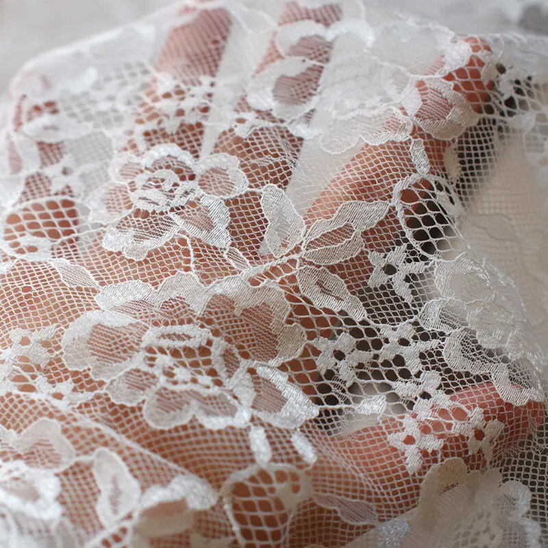 Ткань для шитья Гипюр стрейч, Кружевное полотно, спандекса/полиэстера,90x150 см