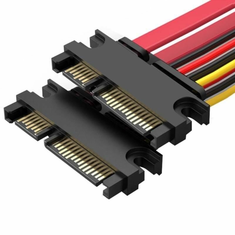 Адаптерный кабель SATA 15+7pin, папа-папа, 0.3m