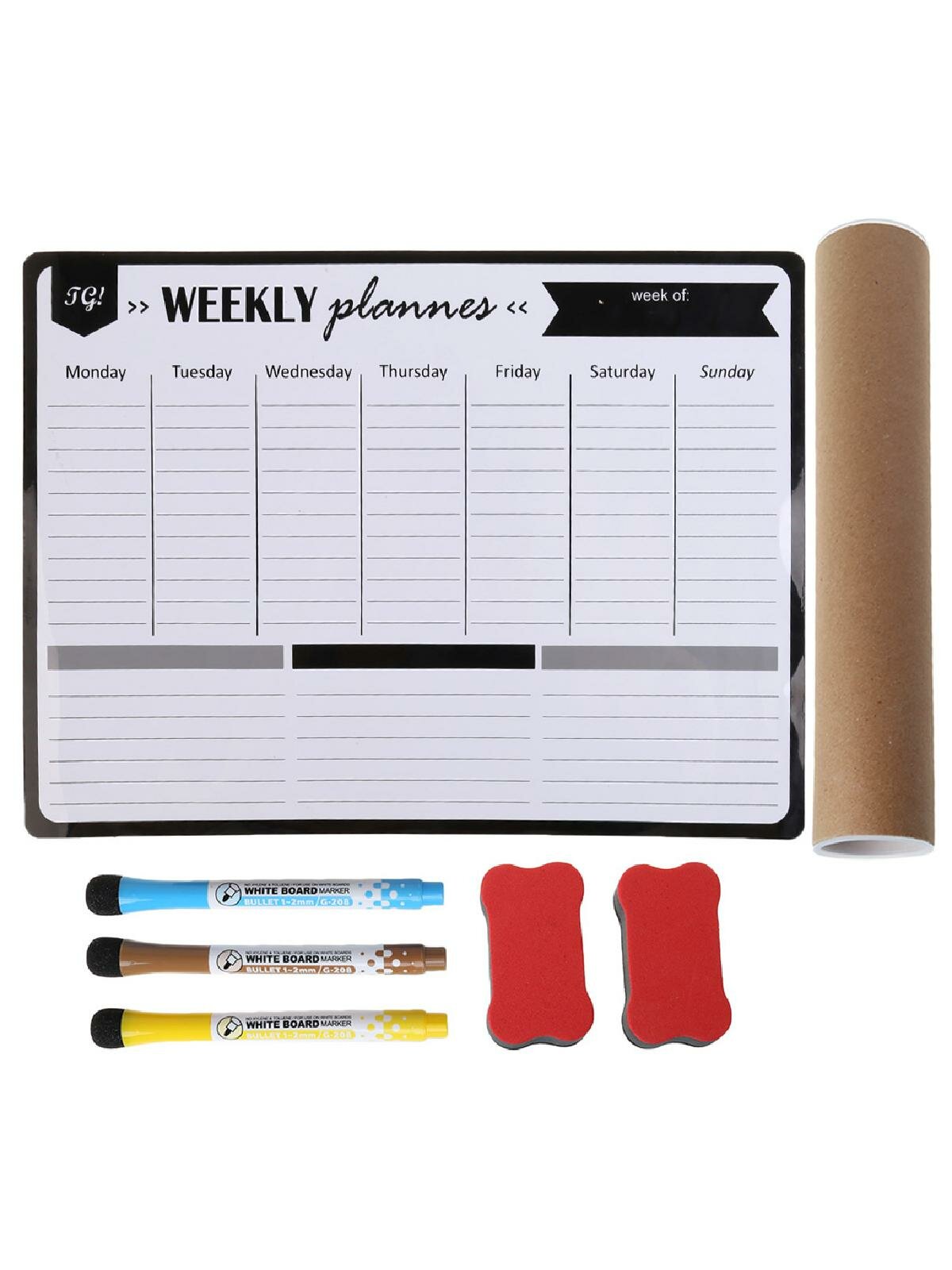 Еженедельный планировщик Мягкая магнитная доска Магниты На холодильник Доска для рисования Напоминание Блокнот Календарь